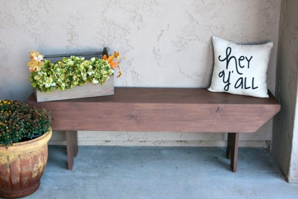 Simple DIY Rustic Bench - Addicted 2 DIY