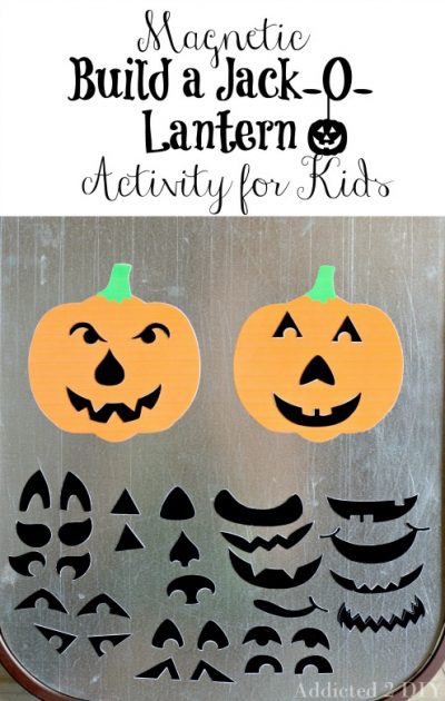 Magnetic Build a Jack-O-Lantern Activity for Kids