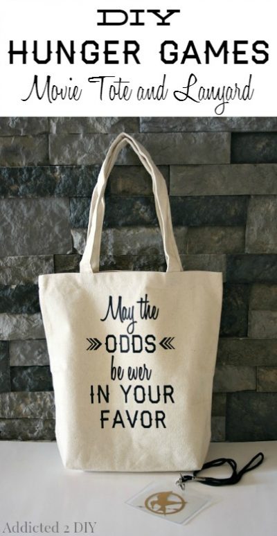 DIY Hunger Games Movie Tote and Lanyard - Addicted 2 DIY