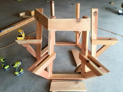 How To Build A Hexagon Cedar Bench - Addicted 2 DIY
