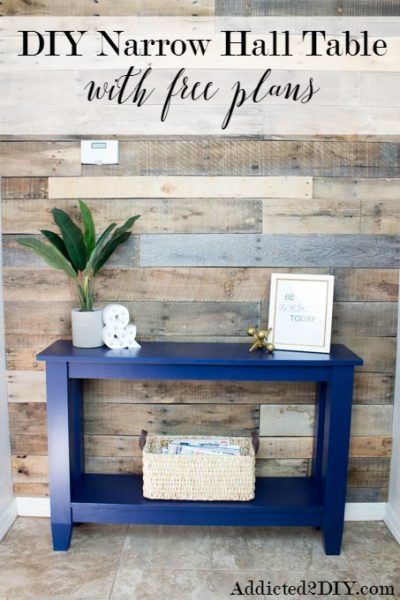 DIY Narrow Hallway Table - Plus Free Plans! - Addicted 2 DIY