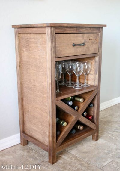 DIY Wine Cabinet - With Printable Plans - Addicted 2 DIY