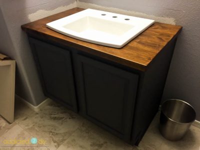 installing a top mount bathroom sink - Addicted 2 DIY
