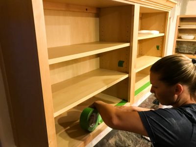 taping off cabinets for paint - Addicted 2 DIY