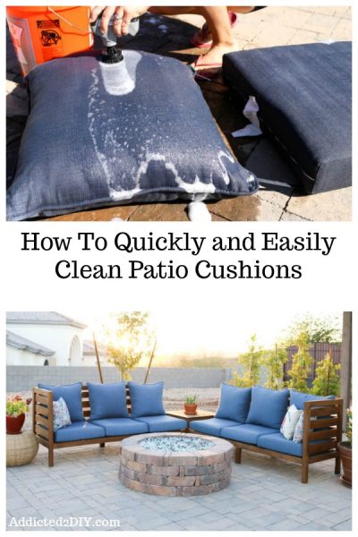 How to Clean Patio Cushions The Easy Way - Addicted 2 DIY