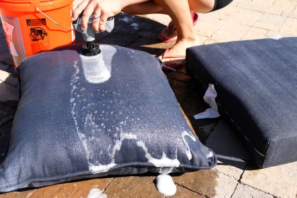 How to Clean Patio Cushions The Easy Way - Addicted 2 DIY